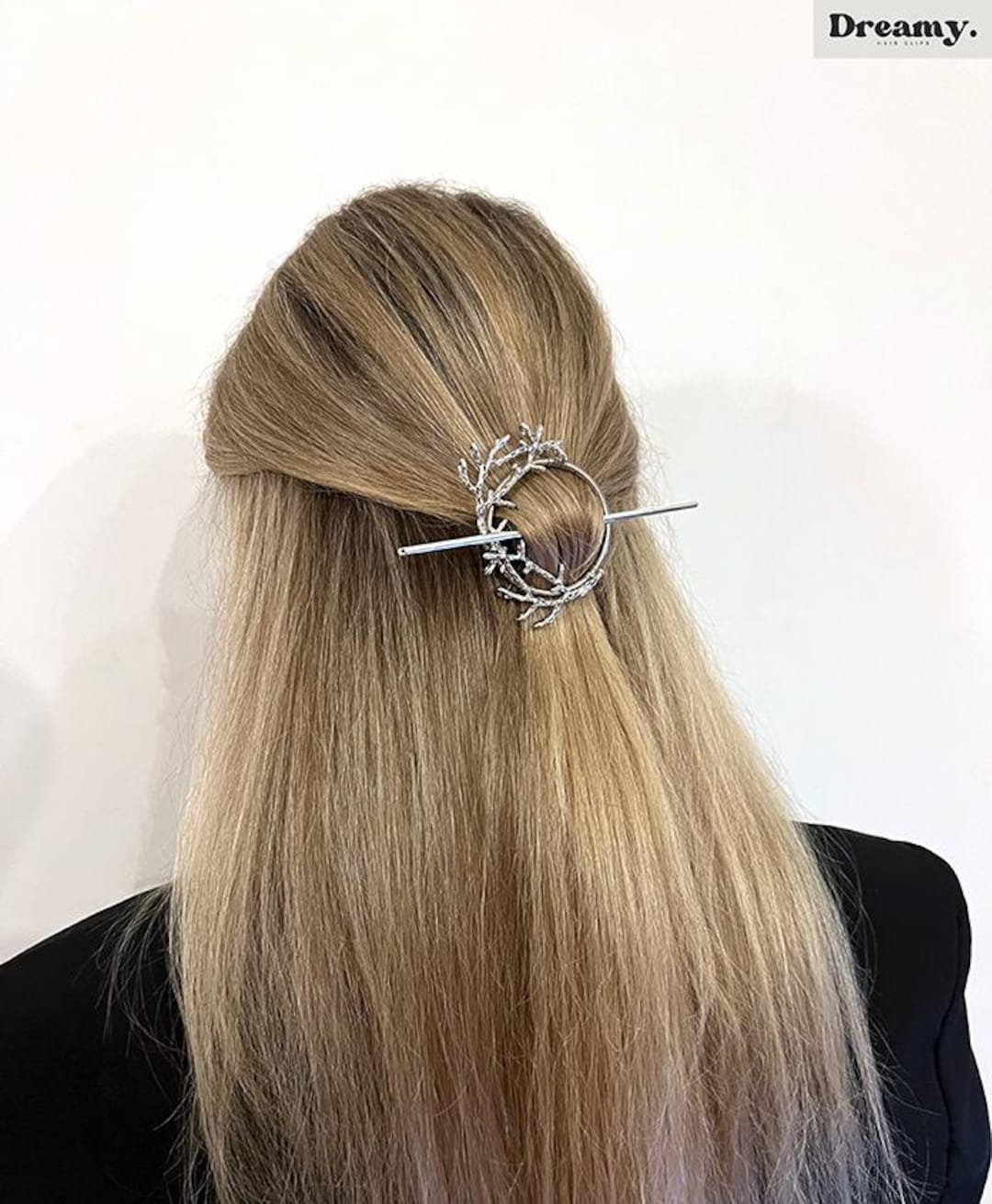 Branches Hair Pin, Celtic Elven Metal Hair Stick, Silver Round Hair ...