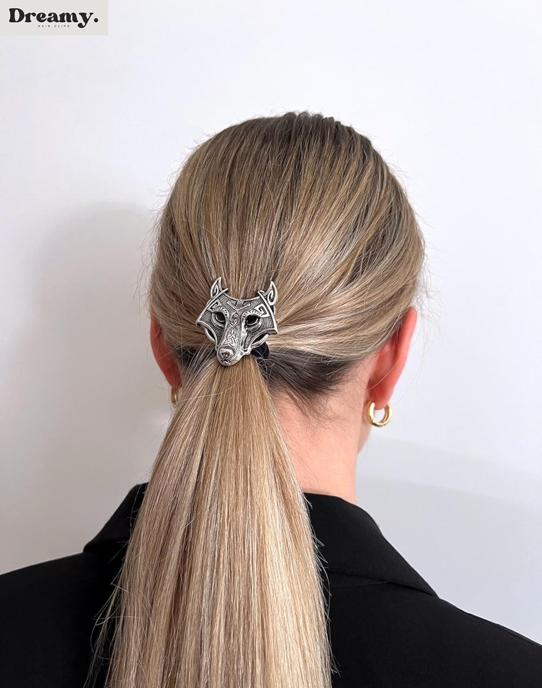 Wolf Elastic Hair Band, Viking Celtic Hair Band, Metal Ponytail Holder ...