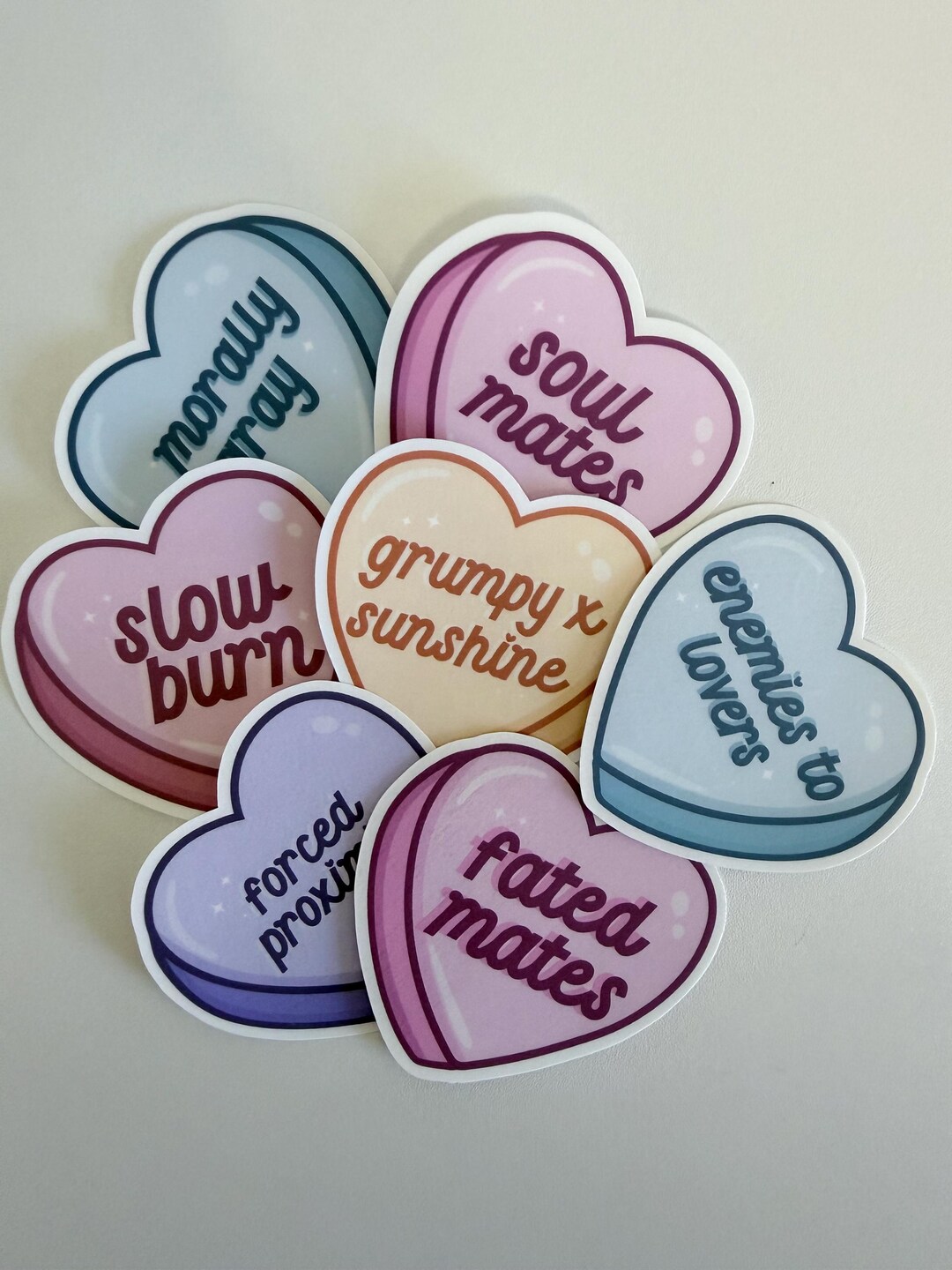 Candy Heart Book Trope Vinyl Sticker | Paper & Glow - Etsy