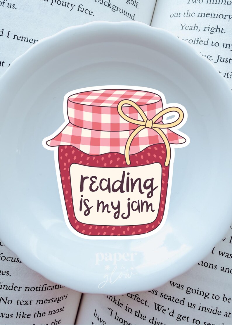 Reading is My Jam Jar Vinyl Sticker | Paper and Glow - Etsy
