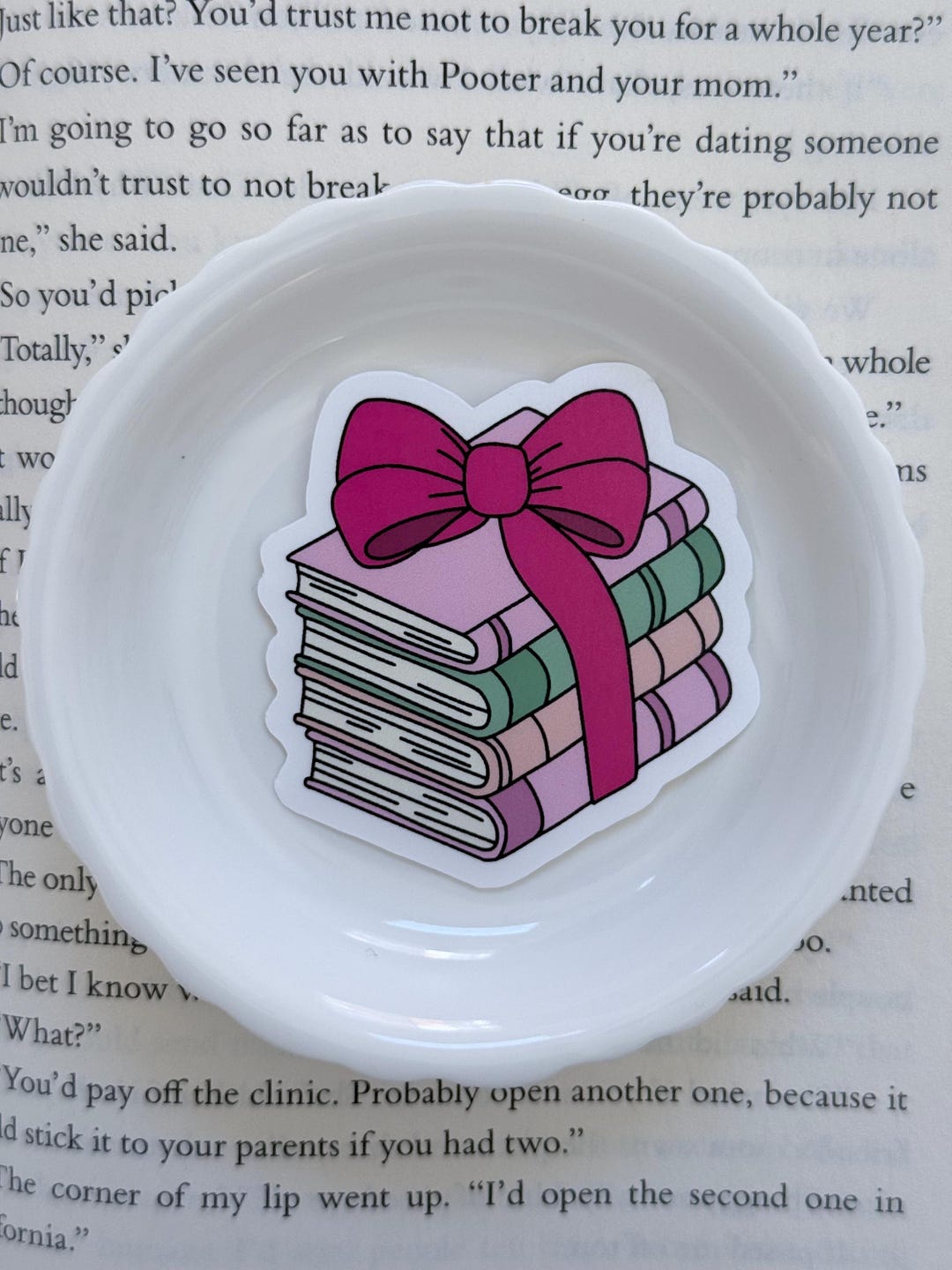 Christmas Book Stack Sticker or Cutout | Holiday Stickers or Cutouts ...