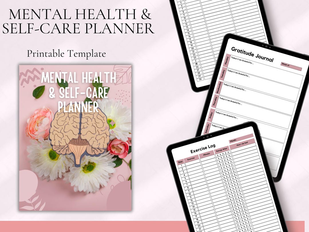 Mental Health & Self-care Planner | Wellness Journal | Printable ...