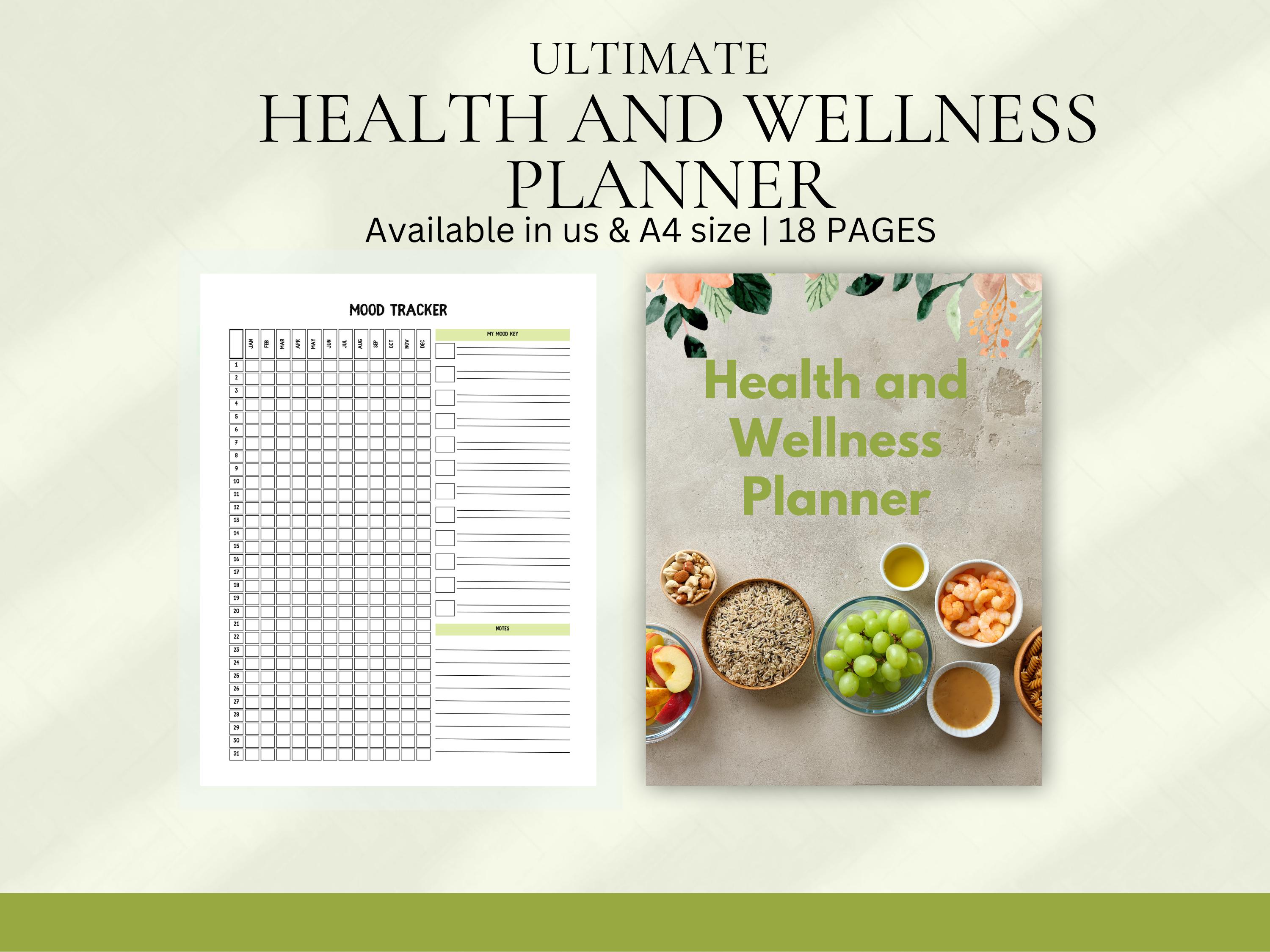 Health and Wellness Planner Printable | Fitness Tracker | Self-care ...