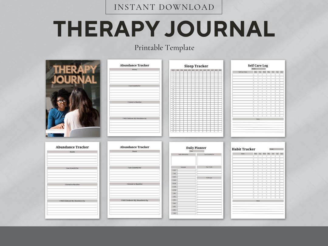 Therapy Journal Printable | Mental Health Workbook | Self-reflection ...