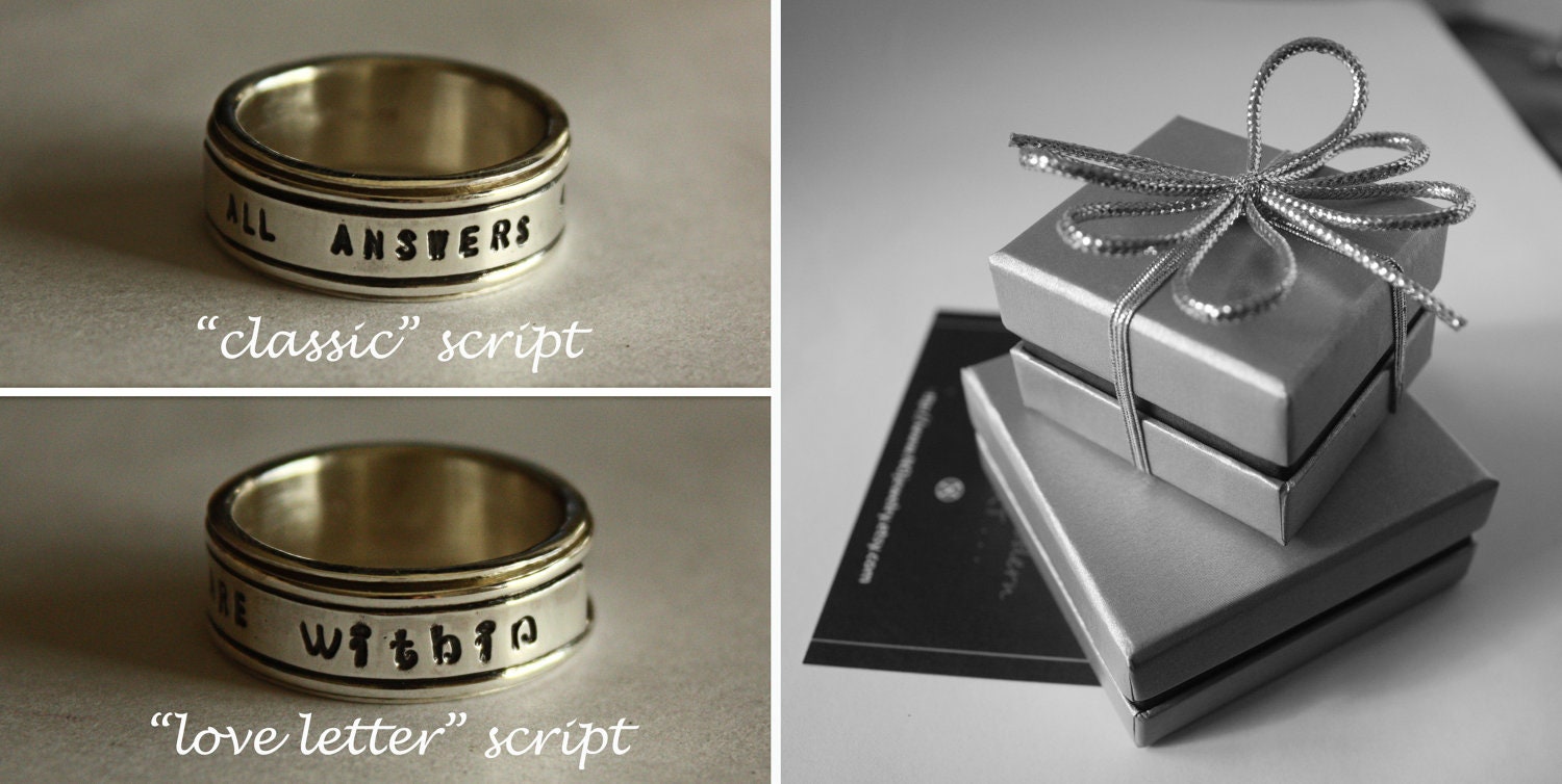 PERSONALIZED Mobius around 160 Letters/numbers Stamped on - Etsy