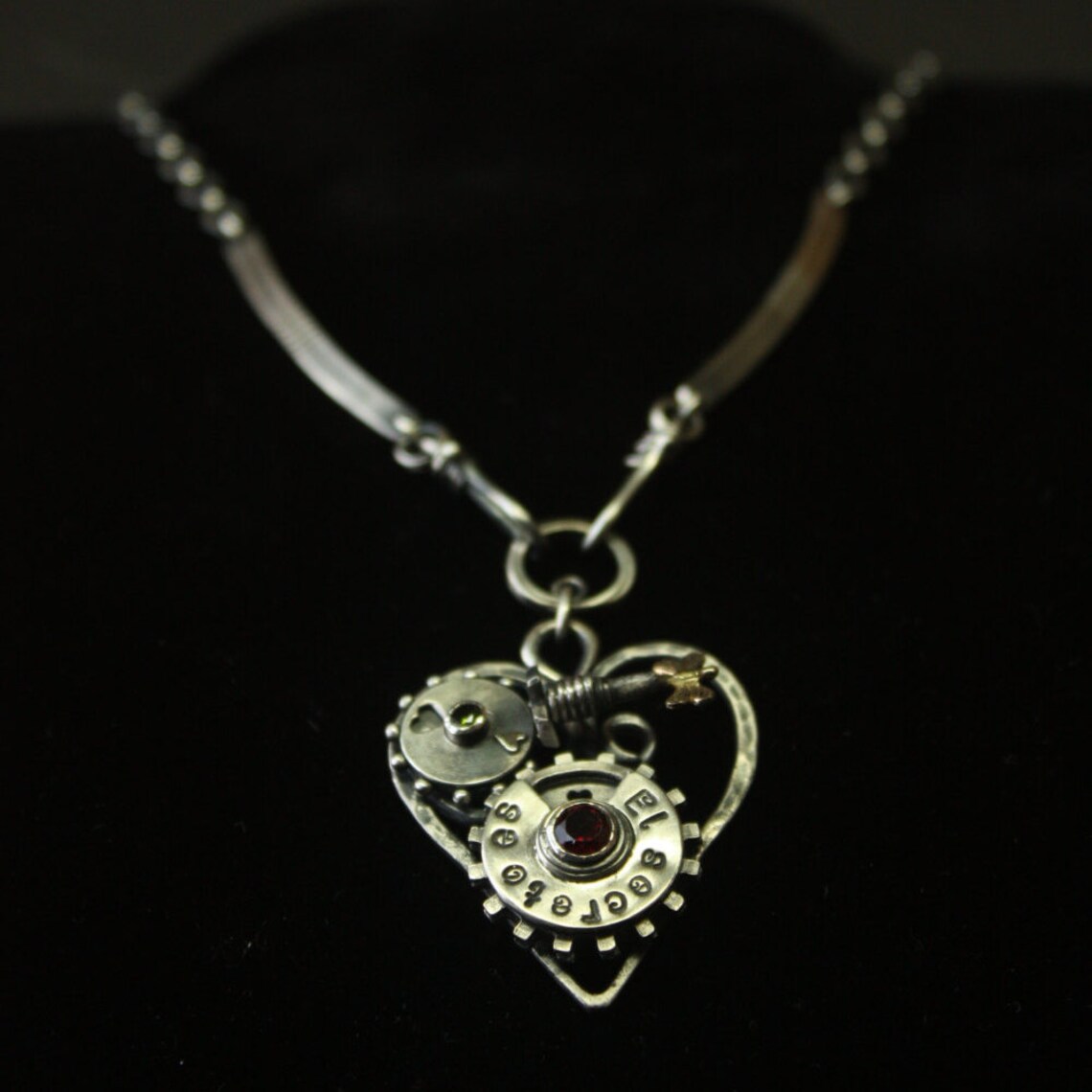 Kinetic Necklace enigma. Heart Shaped. Interactive With a Spin. - Etsy