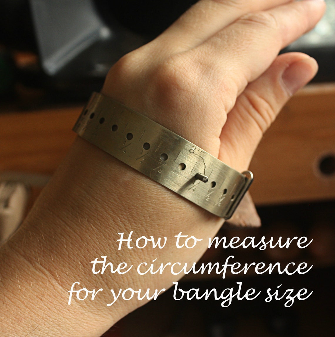 PERSONALIZED Mobius Bangle up to 100 Letters/numbers Hand Stamped on ...