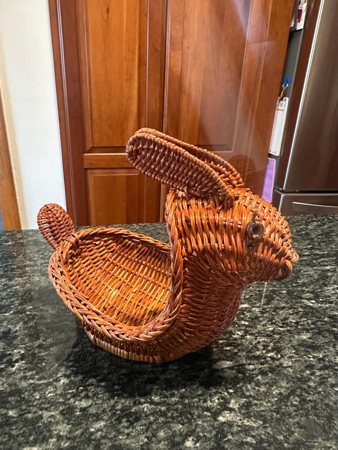 Vintage Wicker Rabbit Basket - Etsy