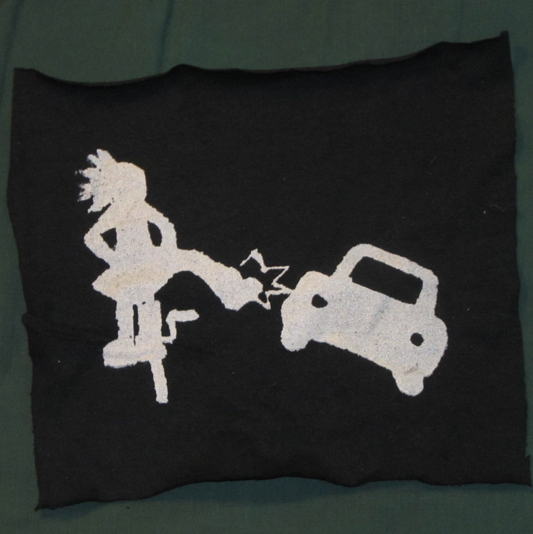 Patch - Bike Kicks Car Patch - Choose Color - Bike Patch, Punk Patch ...