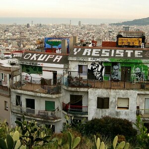 Squat Symbol Patch, White Ink on Black Fabric - Squatter, Anarchy Patch ...