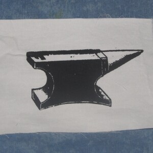 Anvil Patch, Punk Patches, Blacksmith - Choose Color Black, Red, White ...
