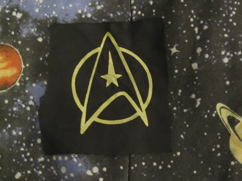 Star Trek Patch Starfleet Insignia Gold on Black | Etsy