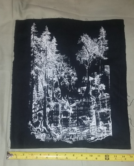 Large Forest Wins Back Patch nature punk patches forest | Etsy