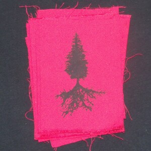 Tree Patch - Conifer & Tree Roots, Choose Black White Green - Western ...