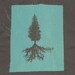 Tree Patch - Conifer & Tree Roots, Choose Black White Green - Western ...