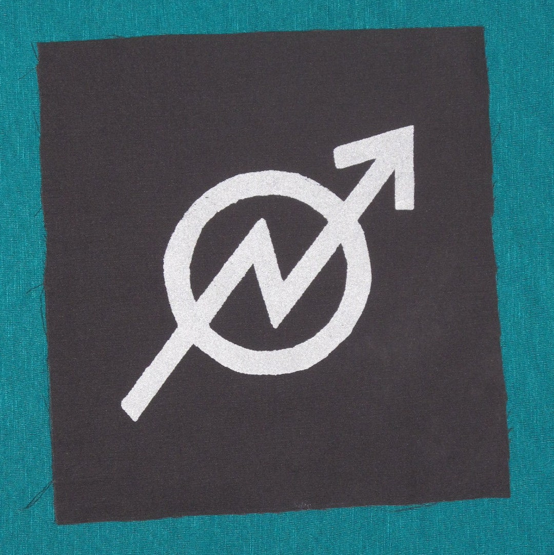 Squat Symbol Patch, White Ink on Black Fabric - Squatter, Anarchy Patch ...