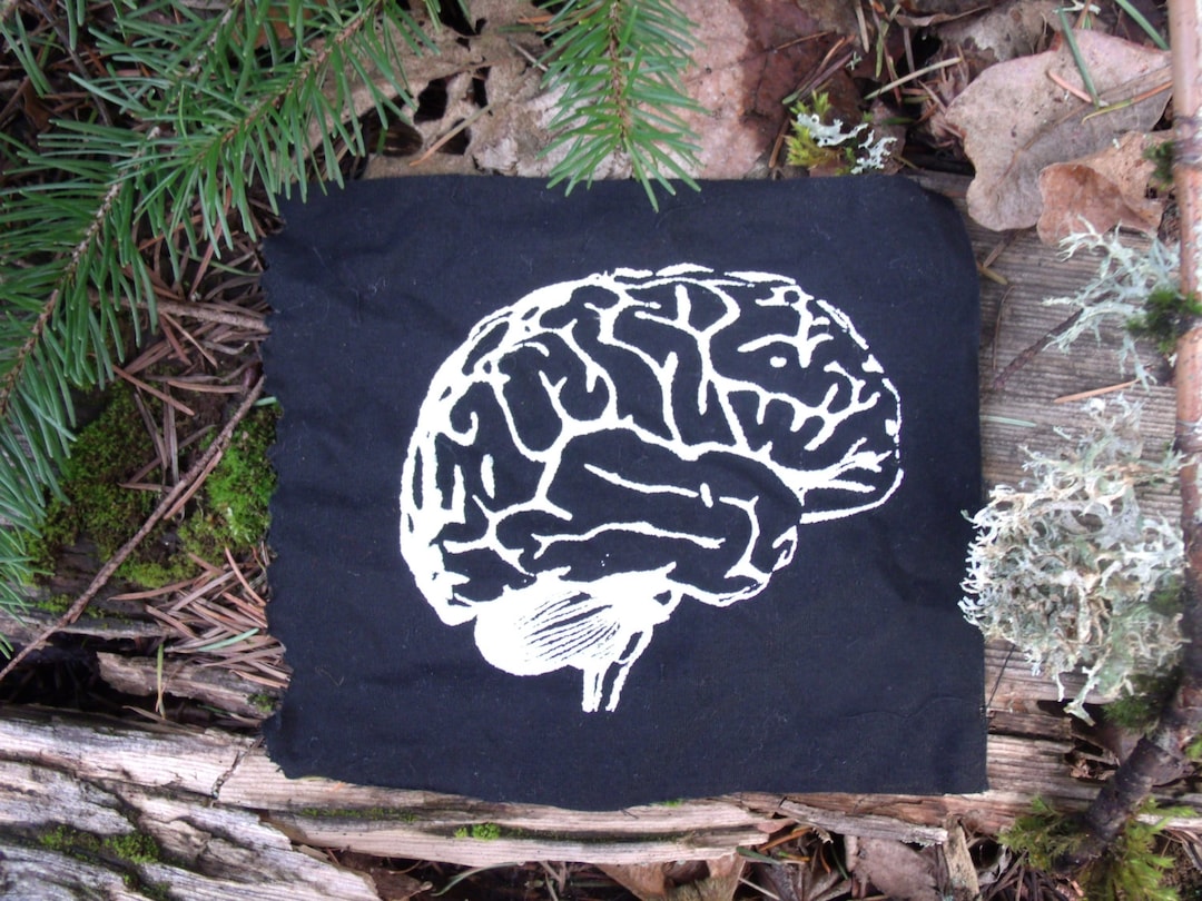 Brains Patch - Punk Patch, Science, Geekery, Anatomy, Brain, Nerd, Punk ...