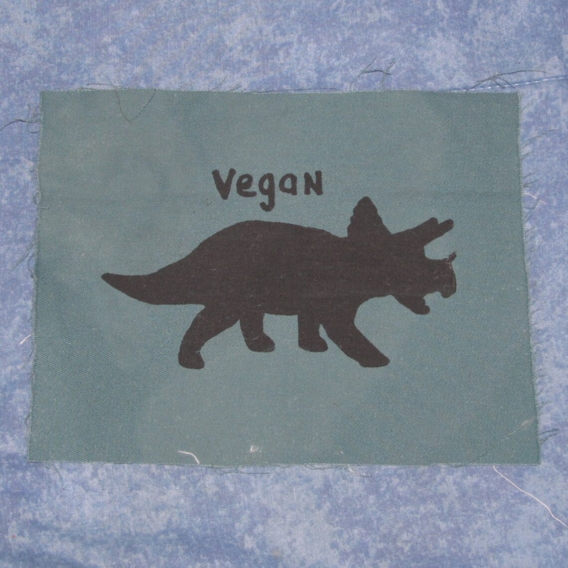 Vegan Patch, Dinosaur Patch, Triceratops, Vegan Patch, Choose Color ...