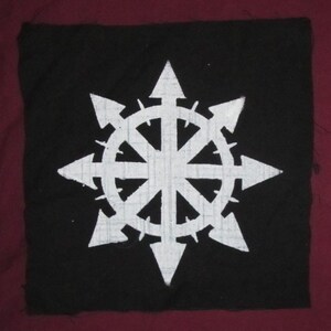 Chaos Patch, Black - Large for Back Patch or Bag - Anarchy Patch Punk ...