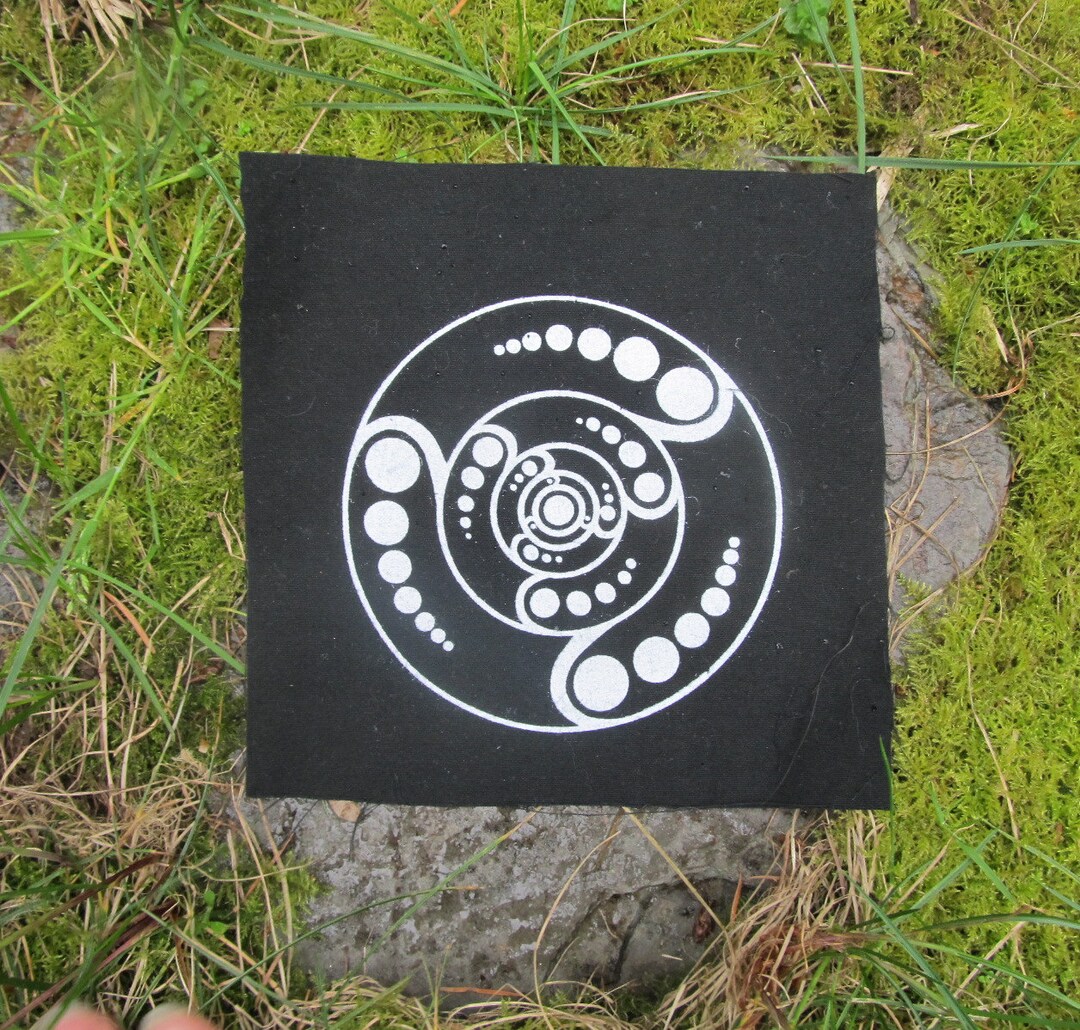 Geometric Orbital Patch Black - Sacred Geometry, Punk Patches, Magic ...
