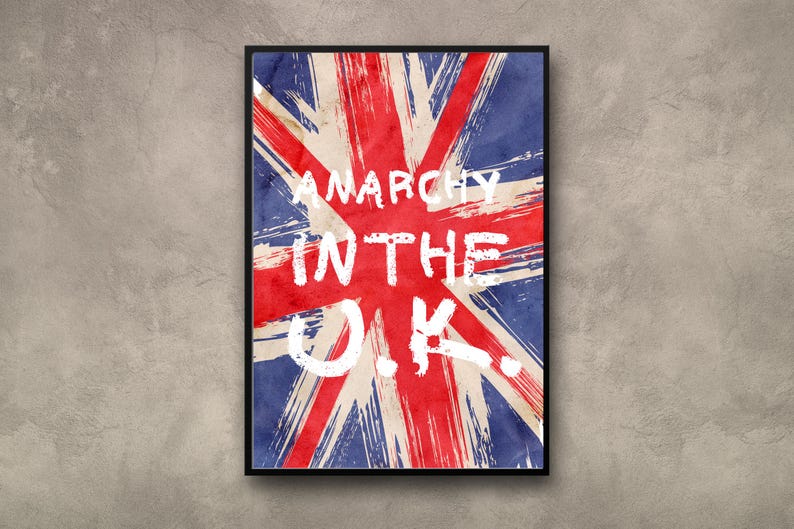 Anarchy in the UK Print: Punk Union Jack Poster (digital Download) - Etsy