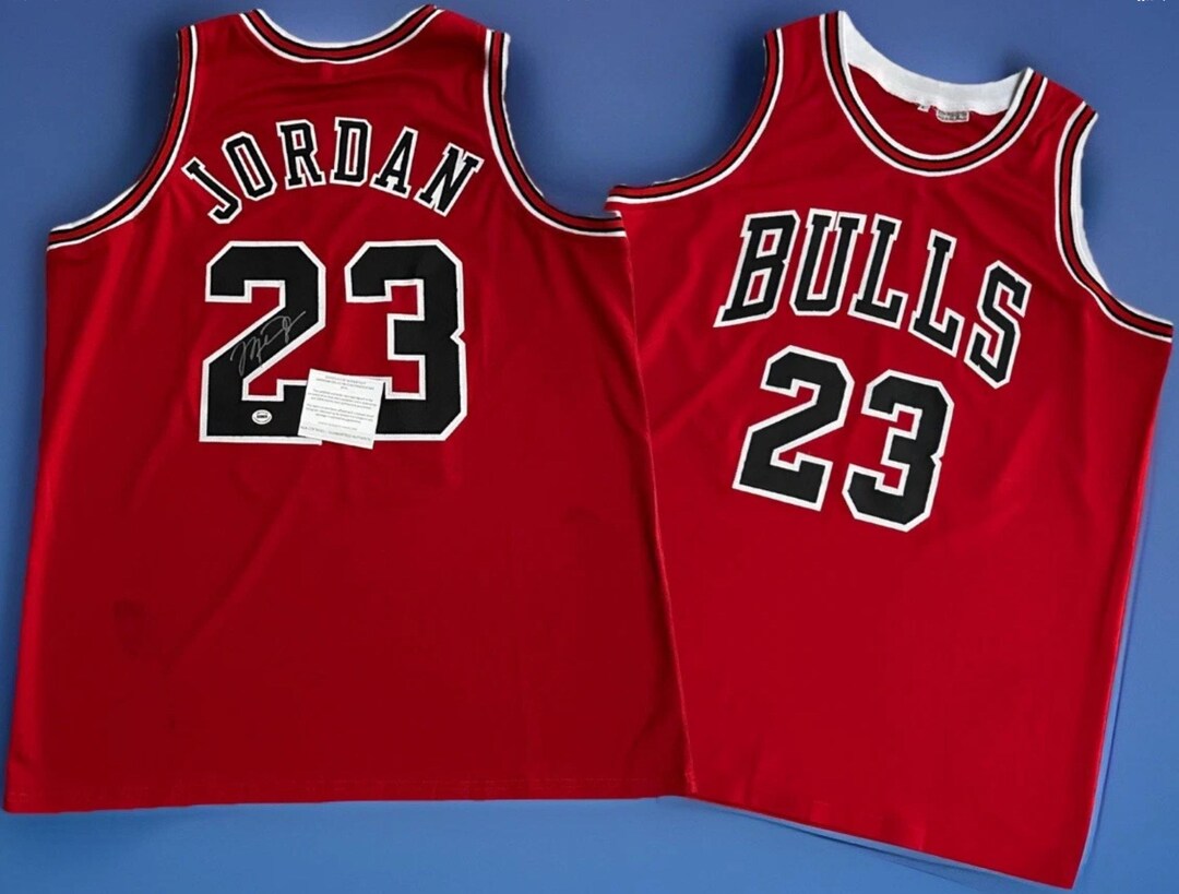 Michael Jordan Signed Autographed Jersey. Holo Sticker With COA ...