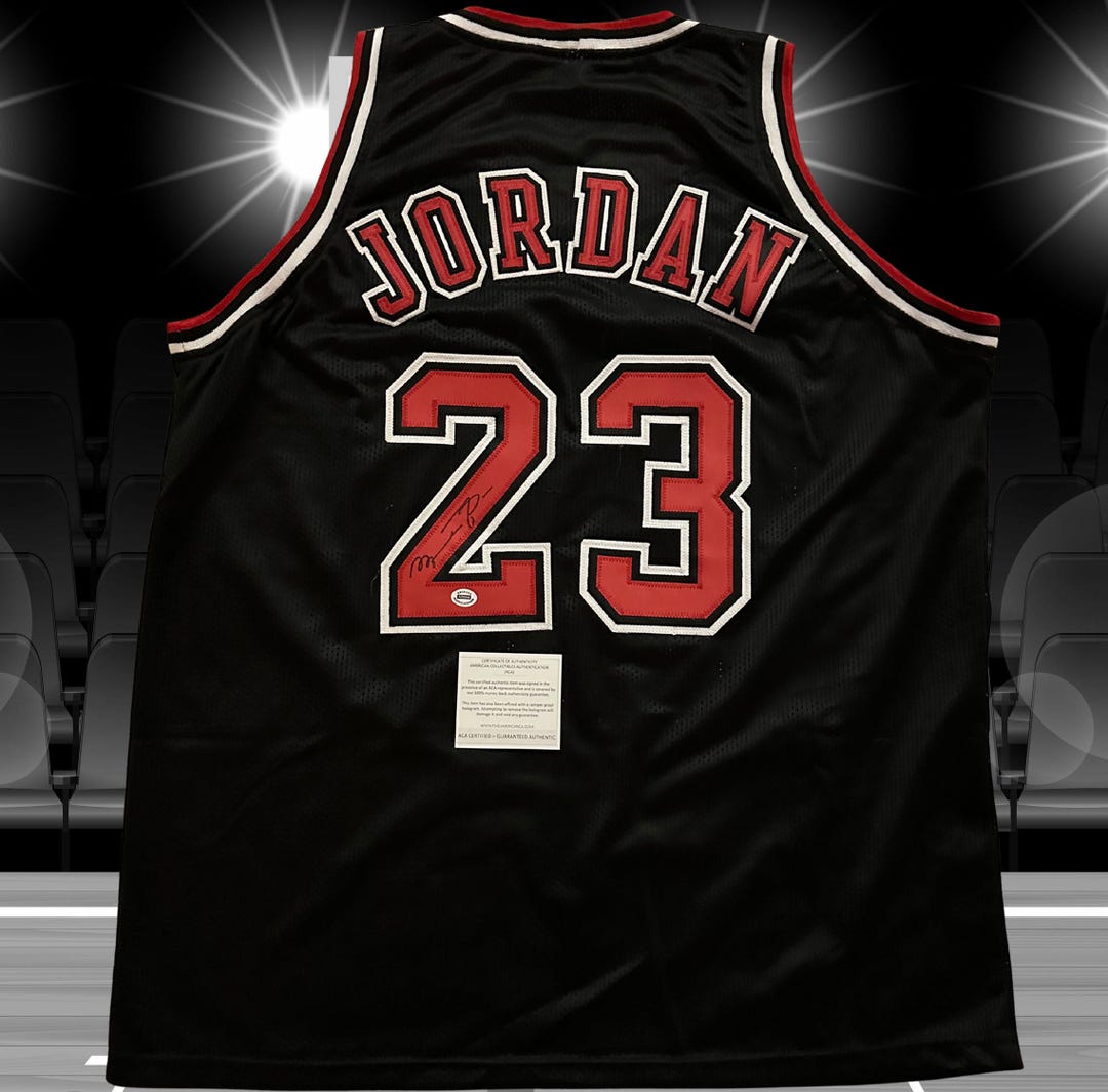 Michael Jordan Signed Autographed Custom Black Jersey. Authentic - Etsy