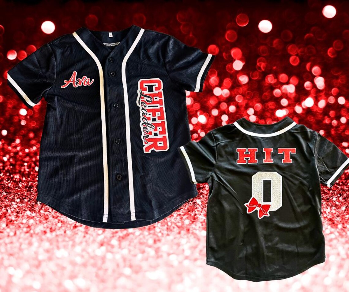 YOUTH SIZE Personalized Cheer Jersey - Blinged “hit 0” - Etsy