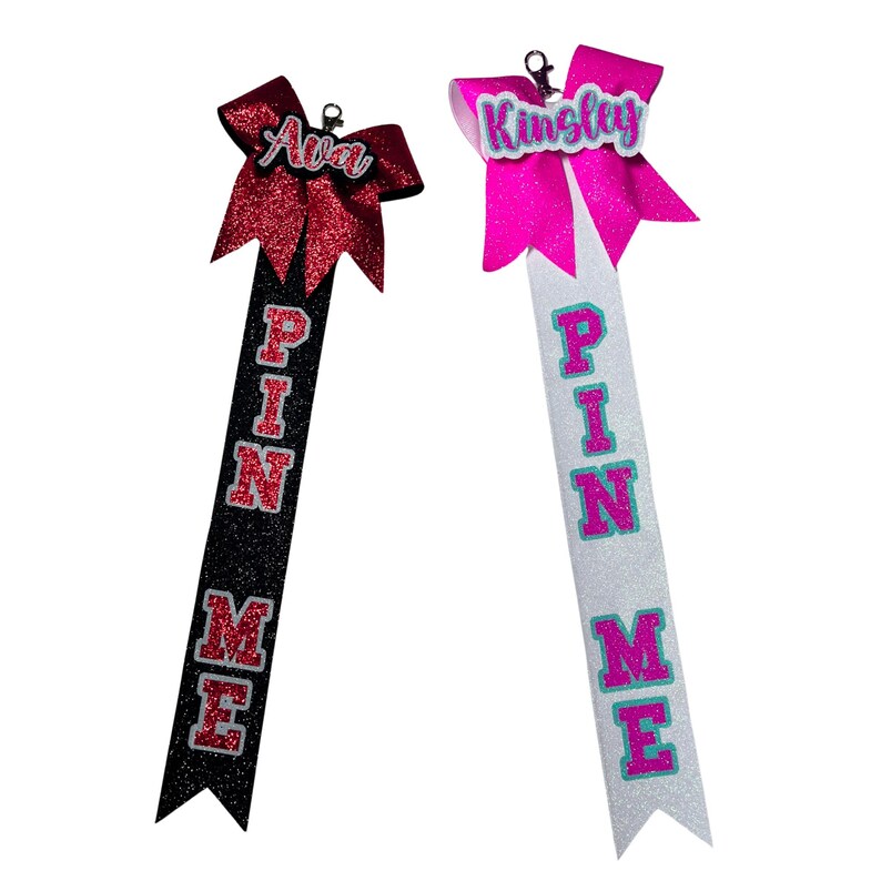 Cheer Pin Me Ribbon / Cheer Competition Ribbon / Personalized - Etsy