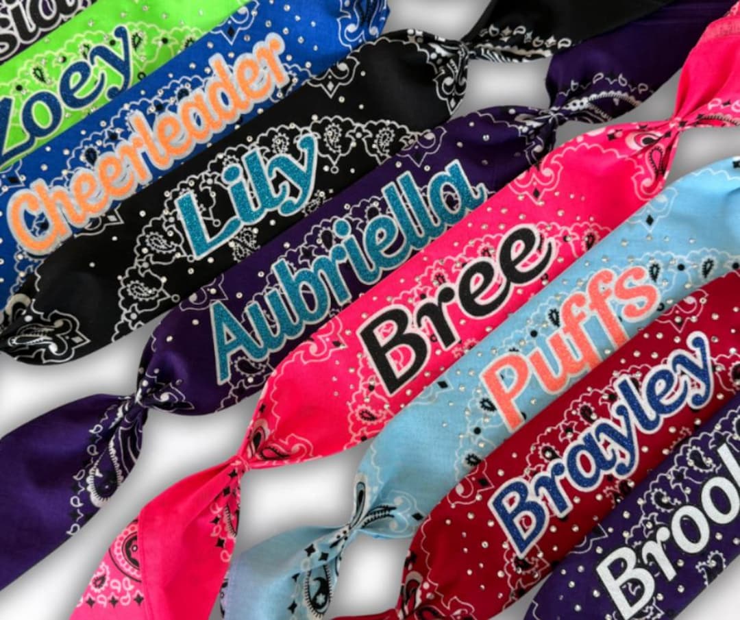 Custom Cheerleader Bandana | Personalized Backpack Bandana - Etsy