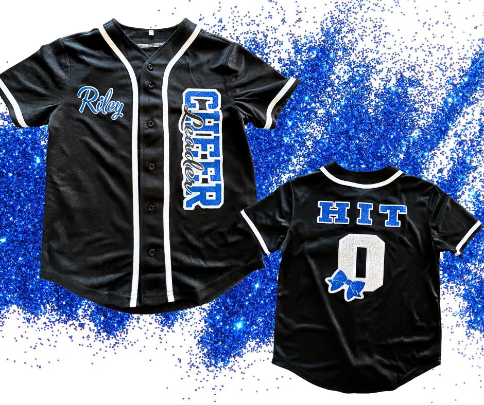 YOUTH SIZE Personalized Cheer Jersey - Blinged “hit 0” - Etsy
