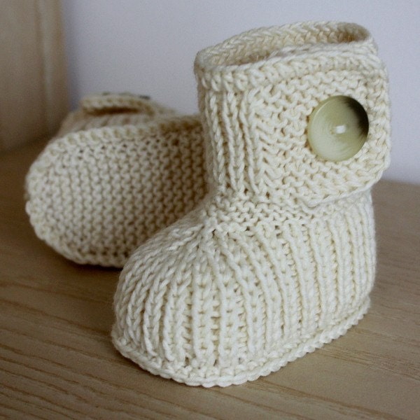 Knitting PATTERN PDF Baby Booties, Winter Baby Boots, Newborn Booties ...