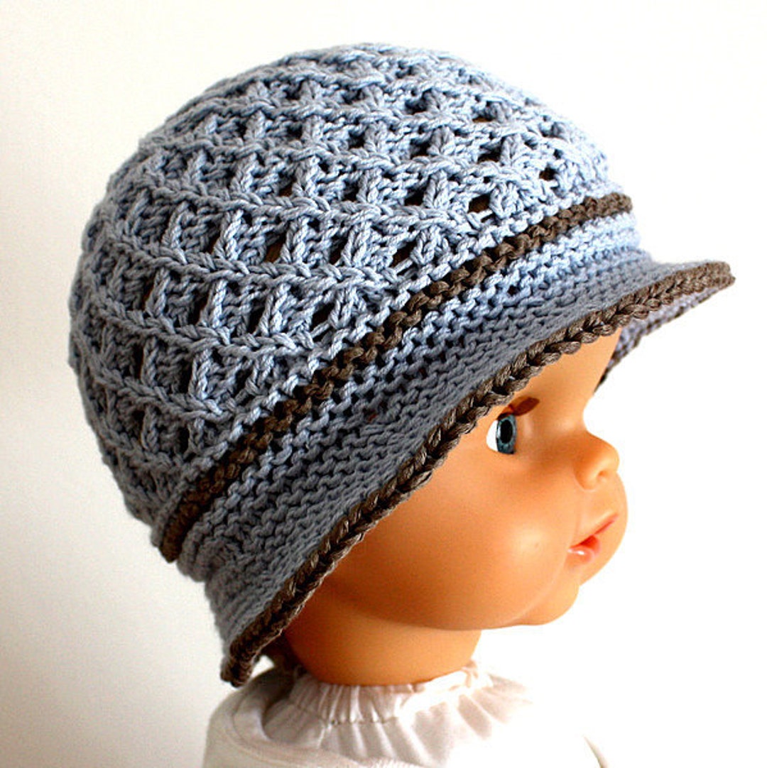 Knitting Pattern (PDF File) Baby Sun Hat (0-6/6-12/12-24/24-36 Months ...