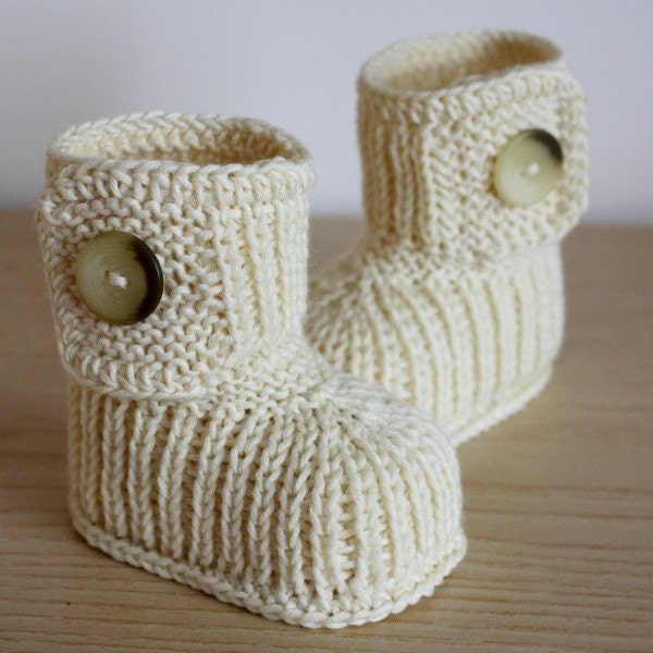 Knitting PATTERN PDF Baby Booties, Winter Baby Boots, Newborn Booties ...