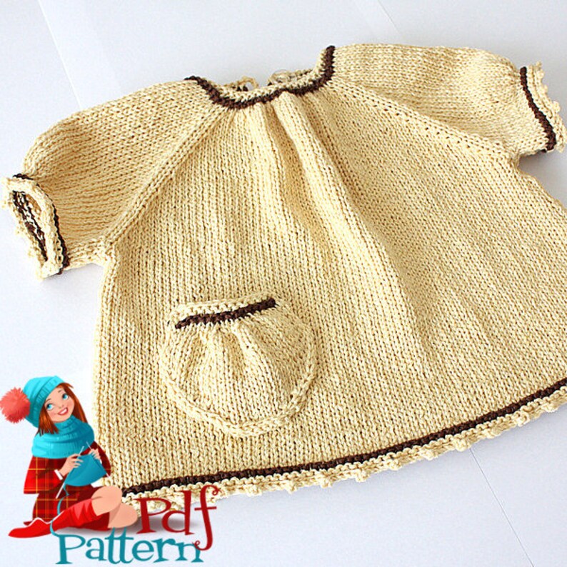 Knitting Pattern PDF File Sweet T-shirt sizes 0 up to 2 Years - Etsy