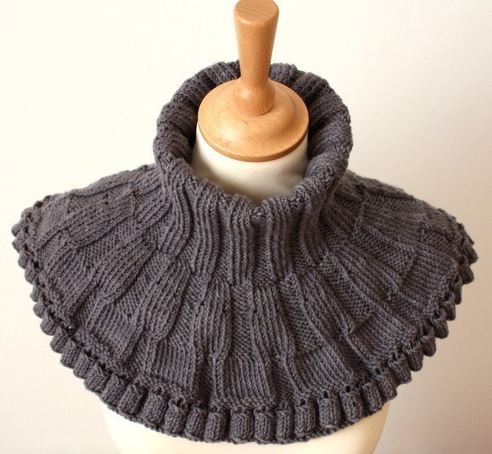 Knitting Pattern PDF File Round Cowl Scarf - Etsy