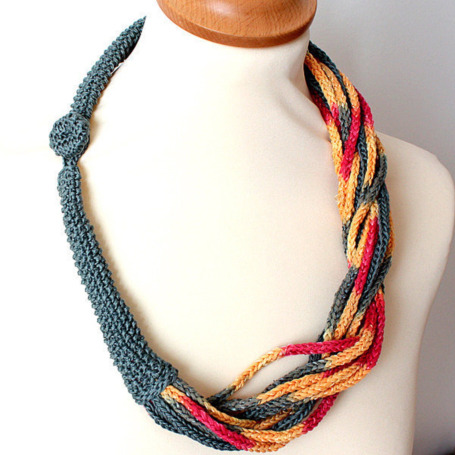 Knitting Pattern (PDF File) Necklace Sunshine Accessory - Etsy