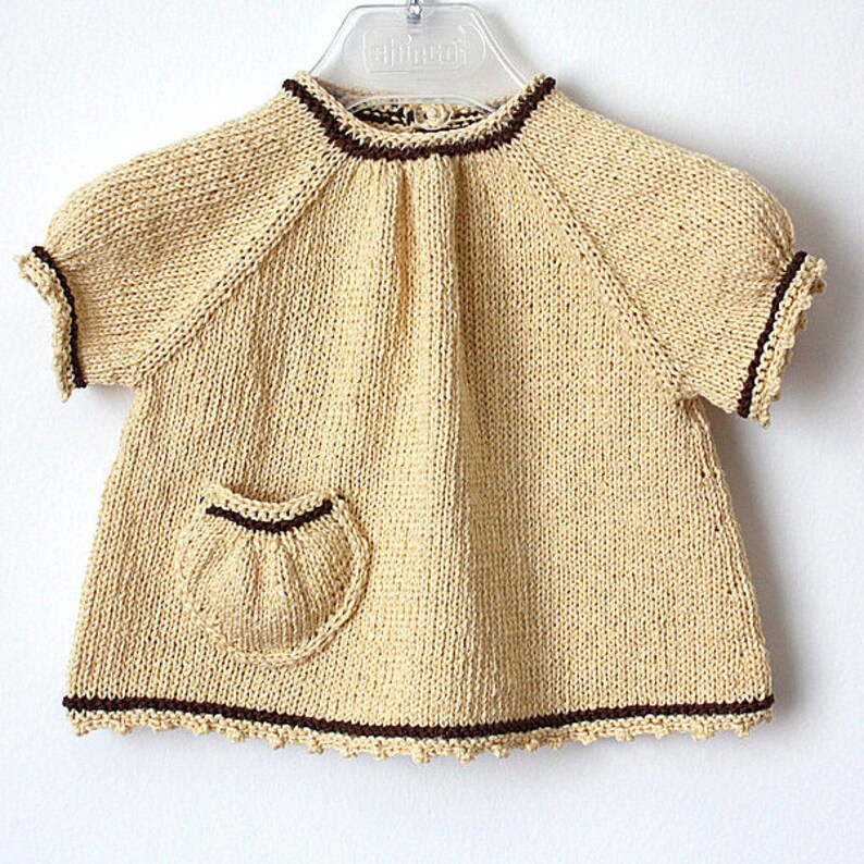 Knitting Pattern PDF File Sweet T-shirt sizes 0 up to 2 Years - Etsy