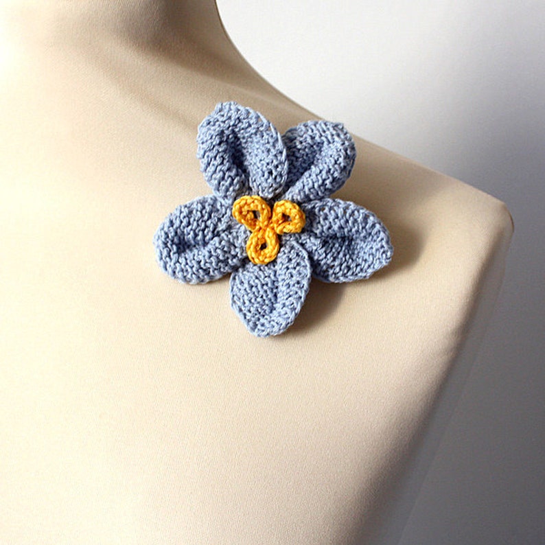 Knitting Patterns pdf File Big Flower/brooch/headband - Etsy