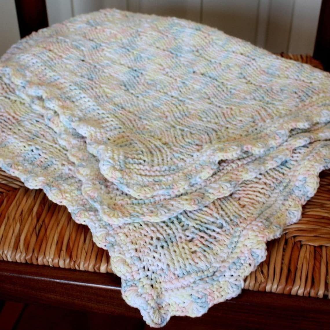 Knitting Pattern PDF File Baby Blanket Sea Wave - Etsy