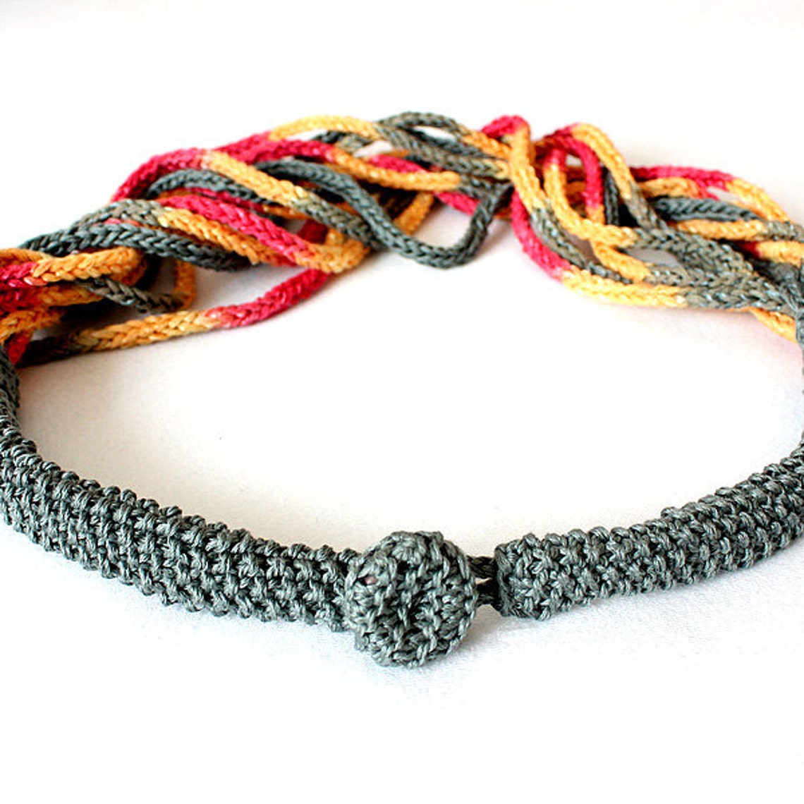 Knitting Pattern (PDF File) Necklace Sunshine Accessory - Etsy