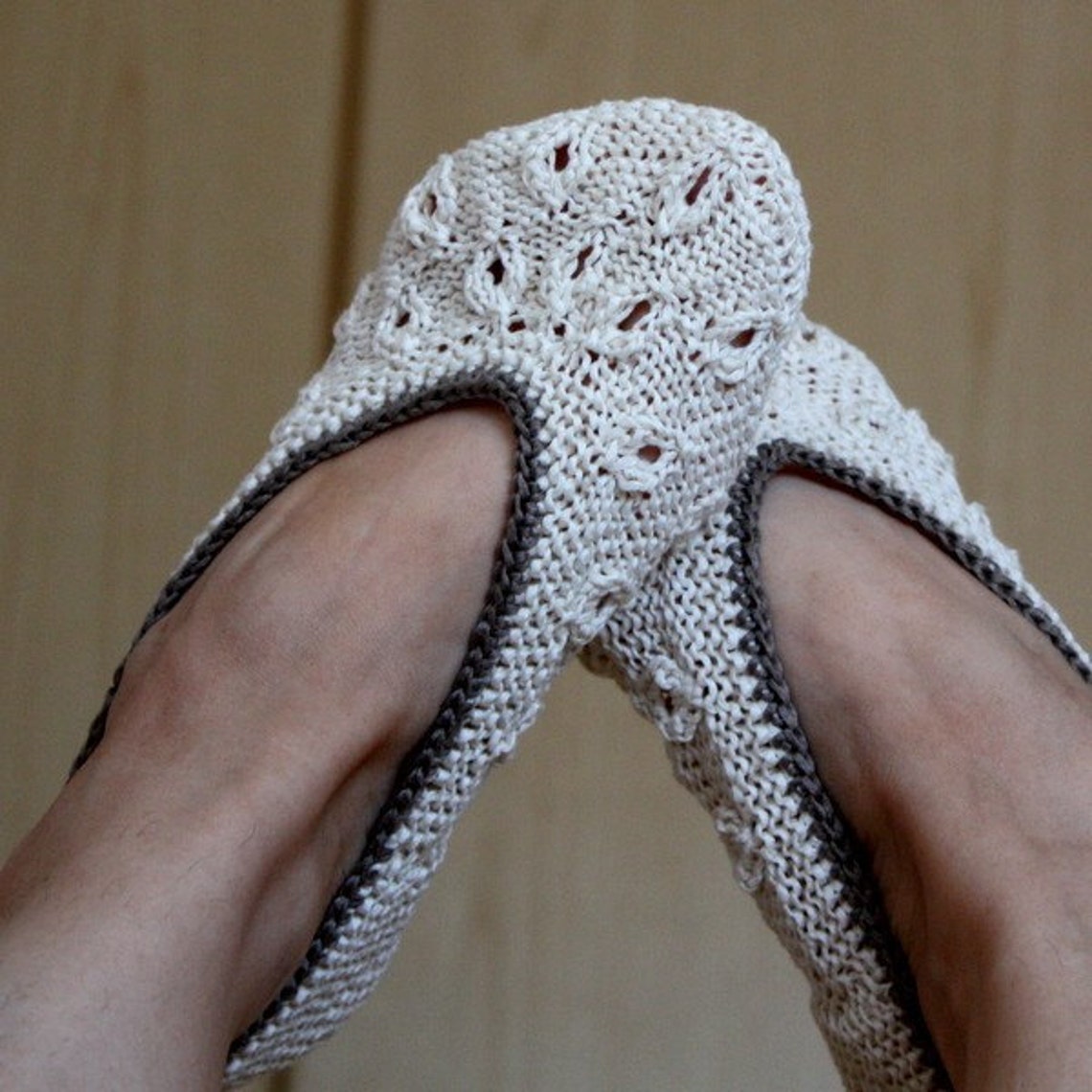 Knitting Pattern pdf File Home Slippers Vanilla adult Sizes - Etsy
