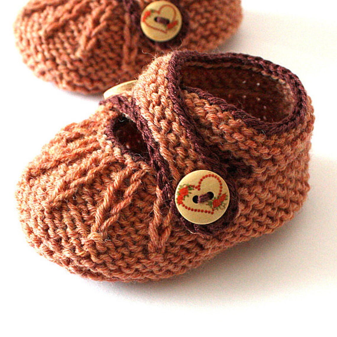 Knitting Pattern (PDF File) Cross Strap Baby Booties (sizes 0-3/3-6/6-9 ...
