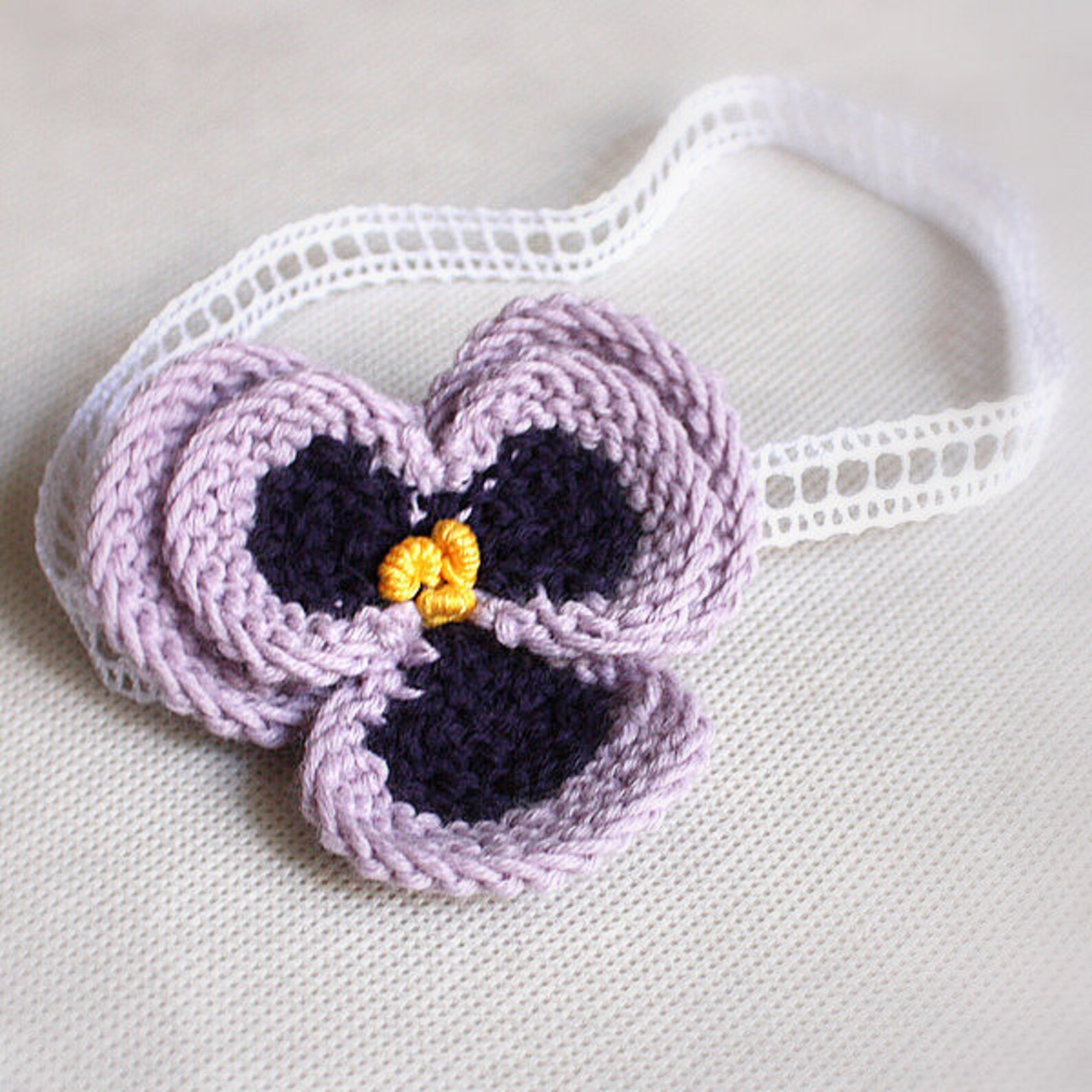 Knitting Pattern pdf File Pansy Headband - Etsy