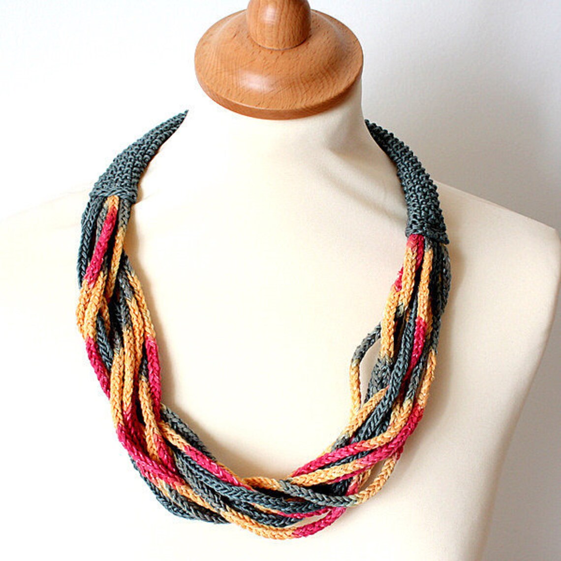 Knitting Pattern (PDF File) Necklace Sunshine Accessory - Etsy