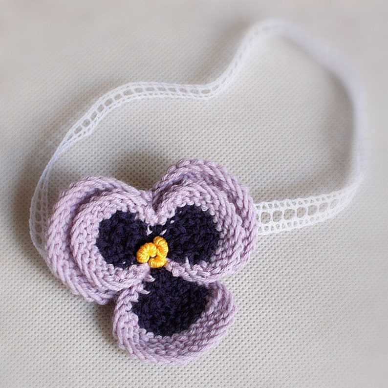 Knitting Pattern (pdf File) Pansy Headband - Etsy