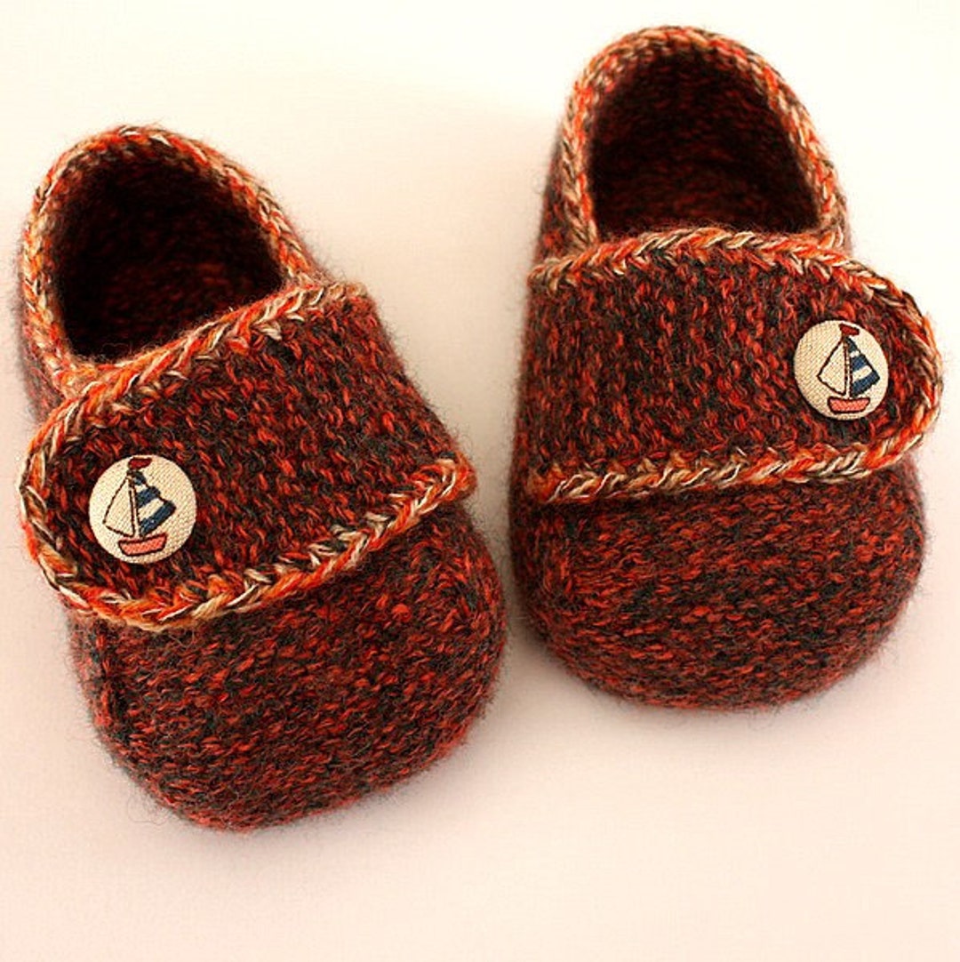Knitting Pattern (PDF File) - Felted Shoes ( Sizes 0-6/6-9/9-12/12-24/ ...
