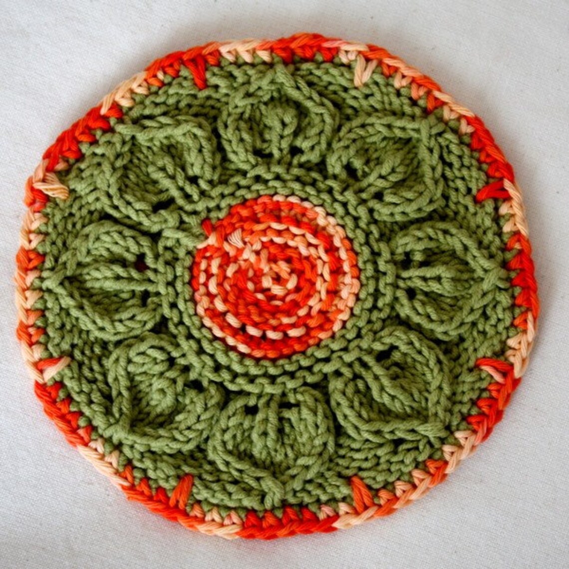 Knitting Pattern PDF File Coaster Leaves - Etsy