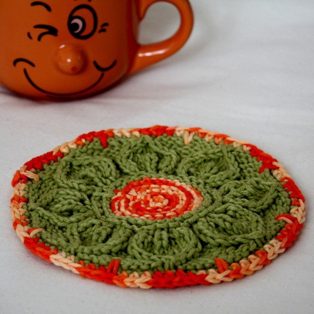 Knitting Pattern (PDF File) Coaster Leaves - Etsy