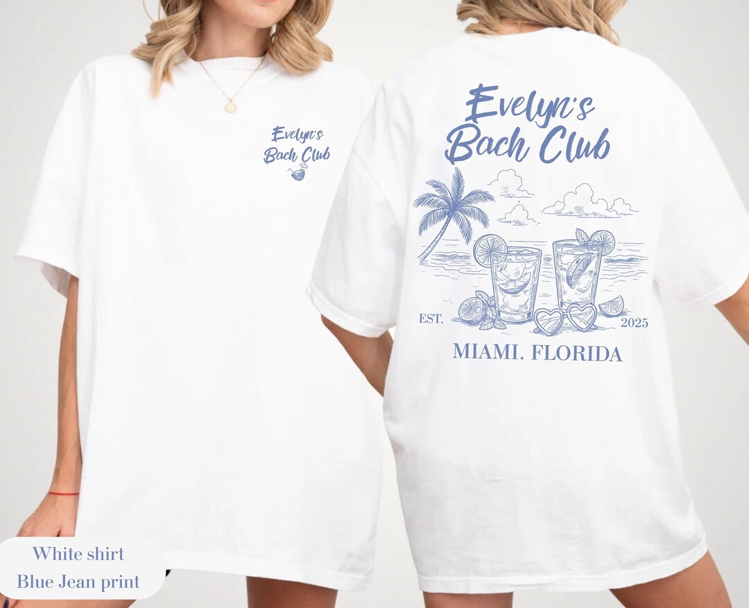 Custom Beach Bachelorette Party Shirts: Comfort Colors, Bach Club Gift ...